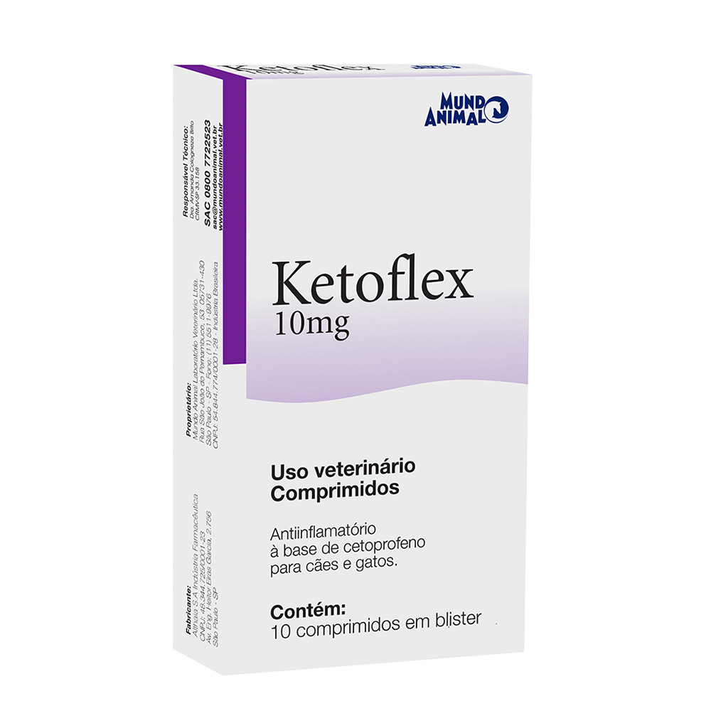 Ketoflex 10mg: anti-inflamatório para cães e gatos | Petz