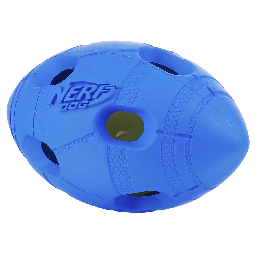 Bola Futebol Americano Nerf Led Bash Football Médio Azul | Petz