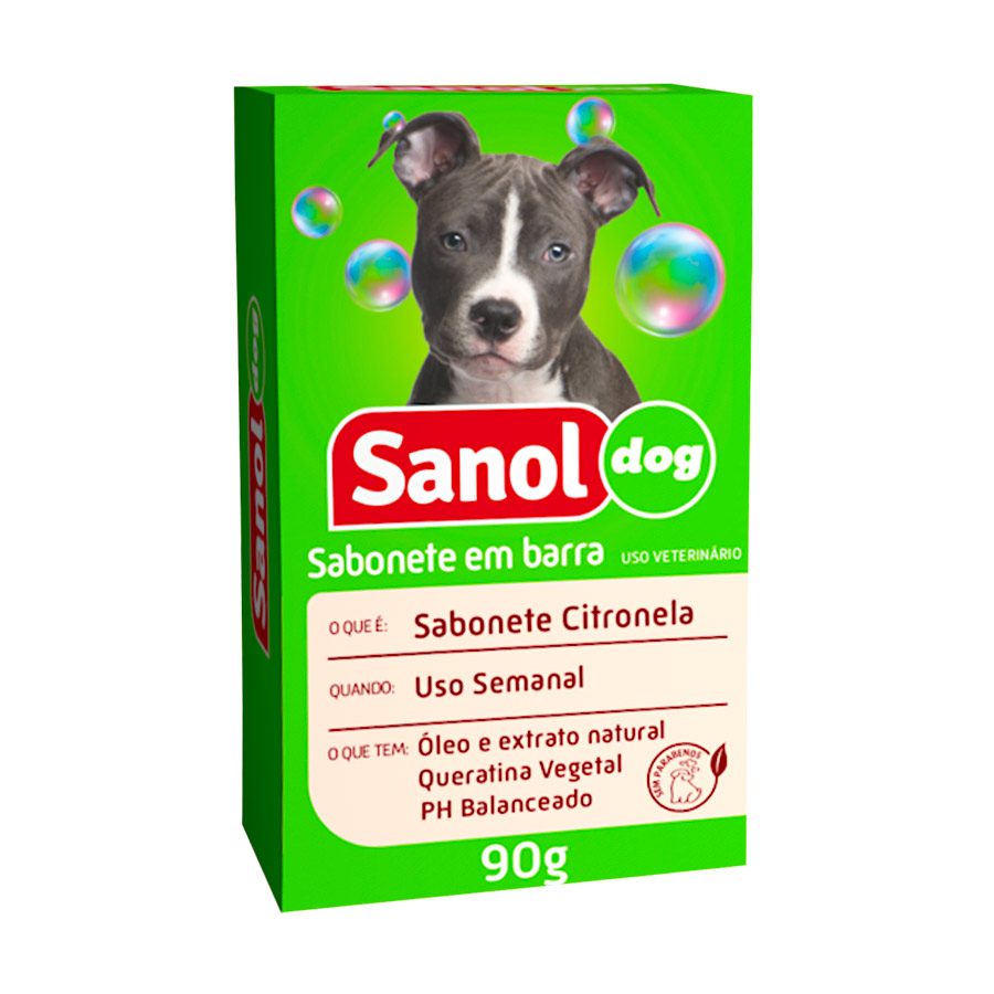Sabonete Sanol Dog Citronela para Cães e Gatos 90g | Petz
