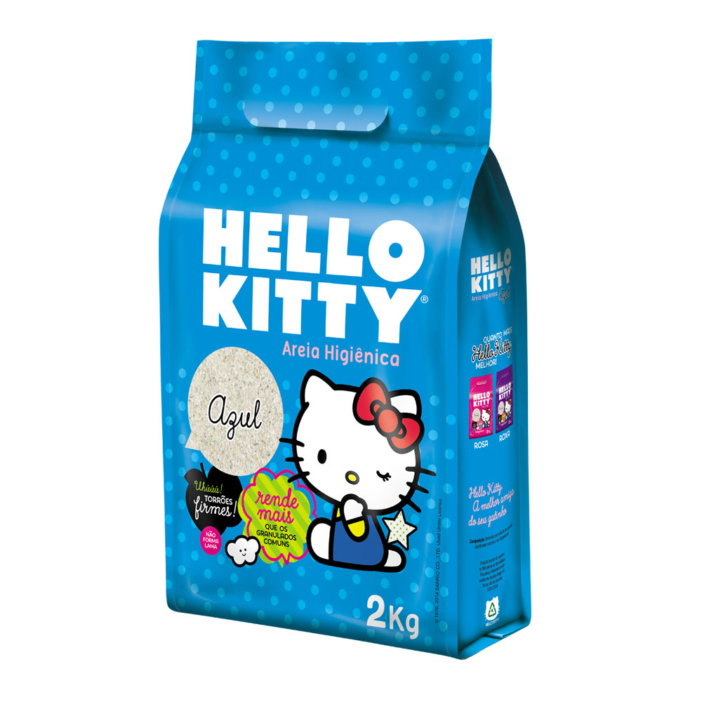Areia de gato Clássica Hello Kitty Azul é aqui | Petz