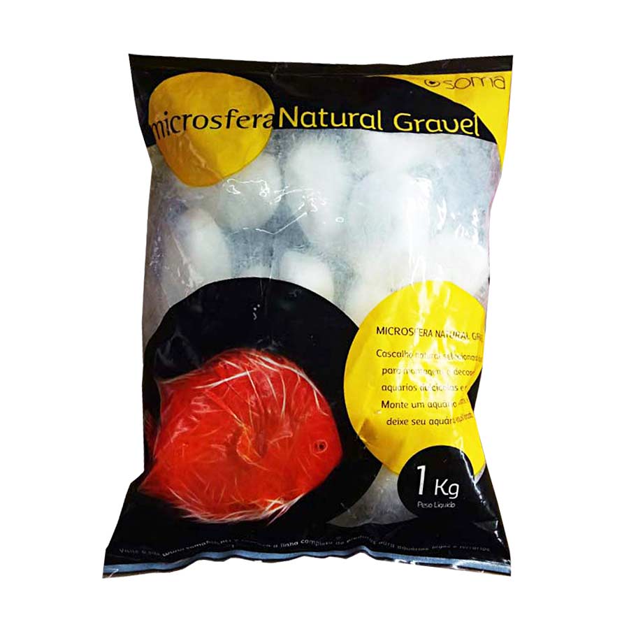 Substrato Soma Microsfera Natural Gravel Pebble White Stone | Petz
