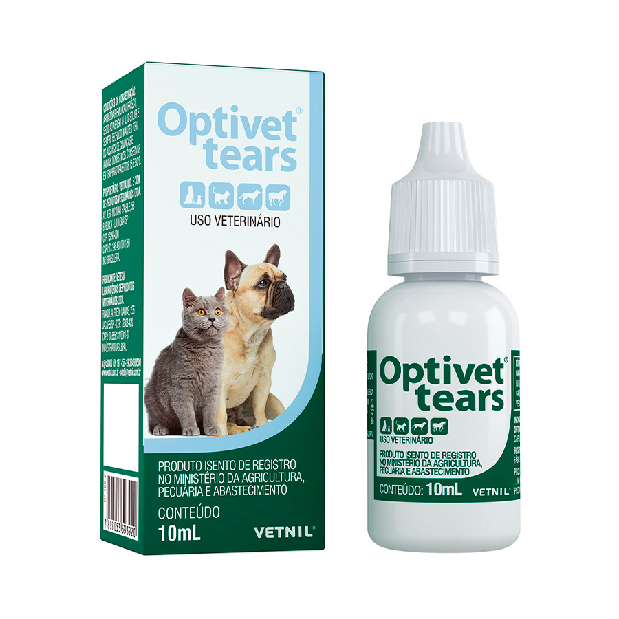 Medicamento Optivet Tears 10ml Vetnil para Cães e Gatos | Petz