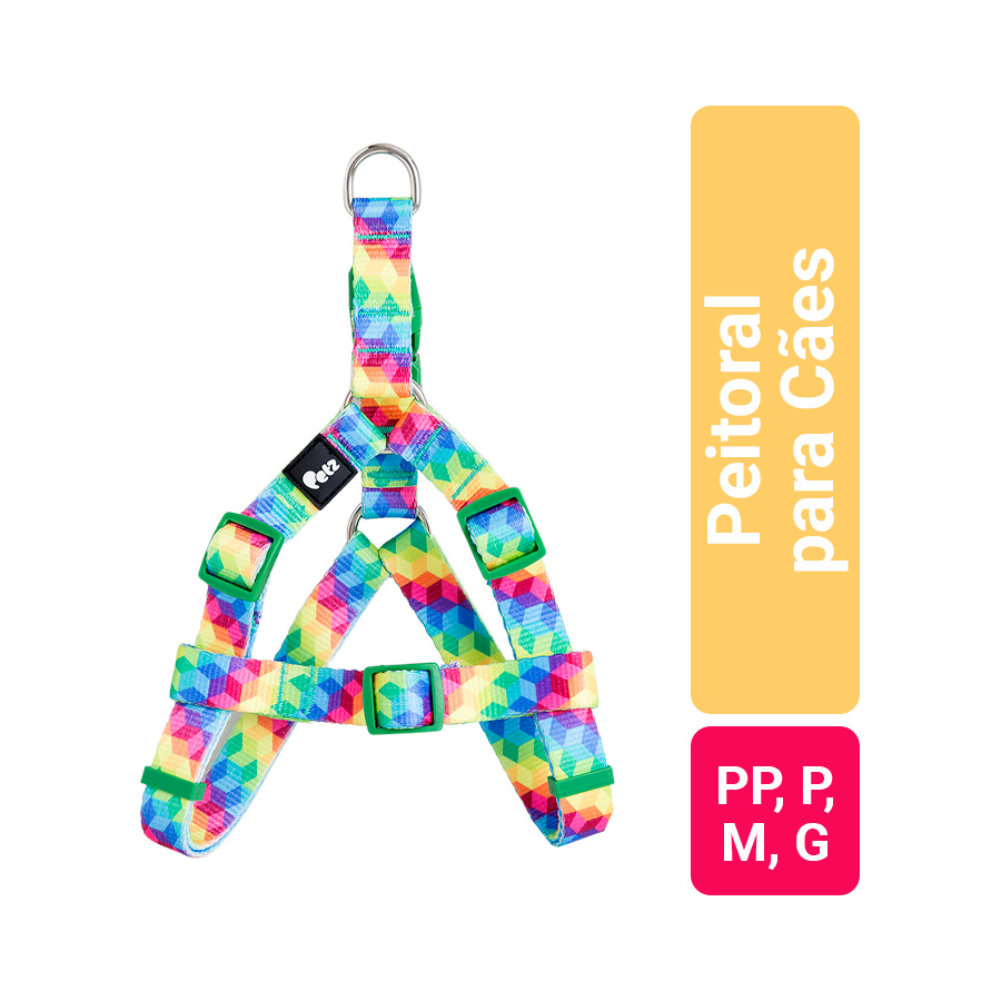 Peitoral Petz Color Cube para Cães | Petz