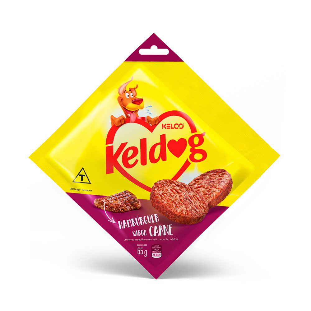 Petisco Keldog Hambúrguer para Cães Adultos Sabor Carne - 65 | Petz